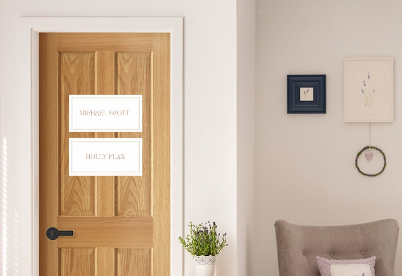 Name Signs Template for Bedroom Assignments Downloadable in Canva ...