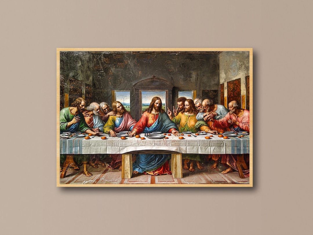 The Last Supper Wall Art - Leonardo Da Vinci Religious 120x60 Printings ...
