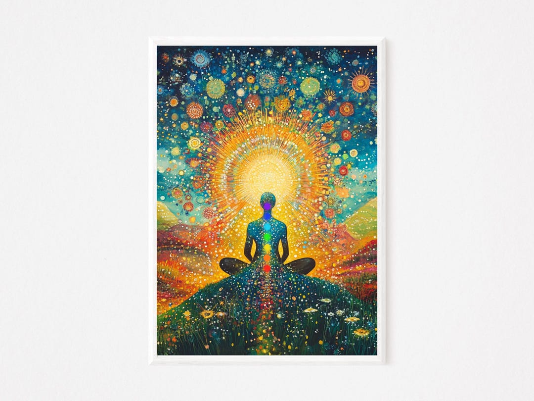 Colorful Energy Alignment Art - Chakra Meditation Poster for Spiritual ...