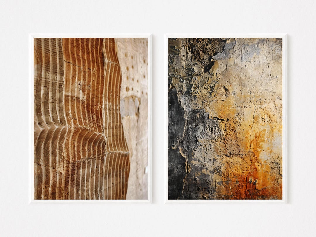 Abstract Stone Texture Prints – Rustic Earth Tones | Modern Wall Art ...