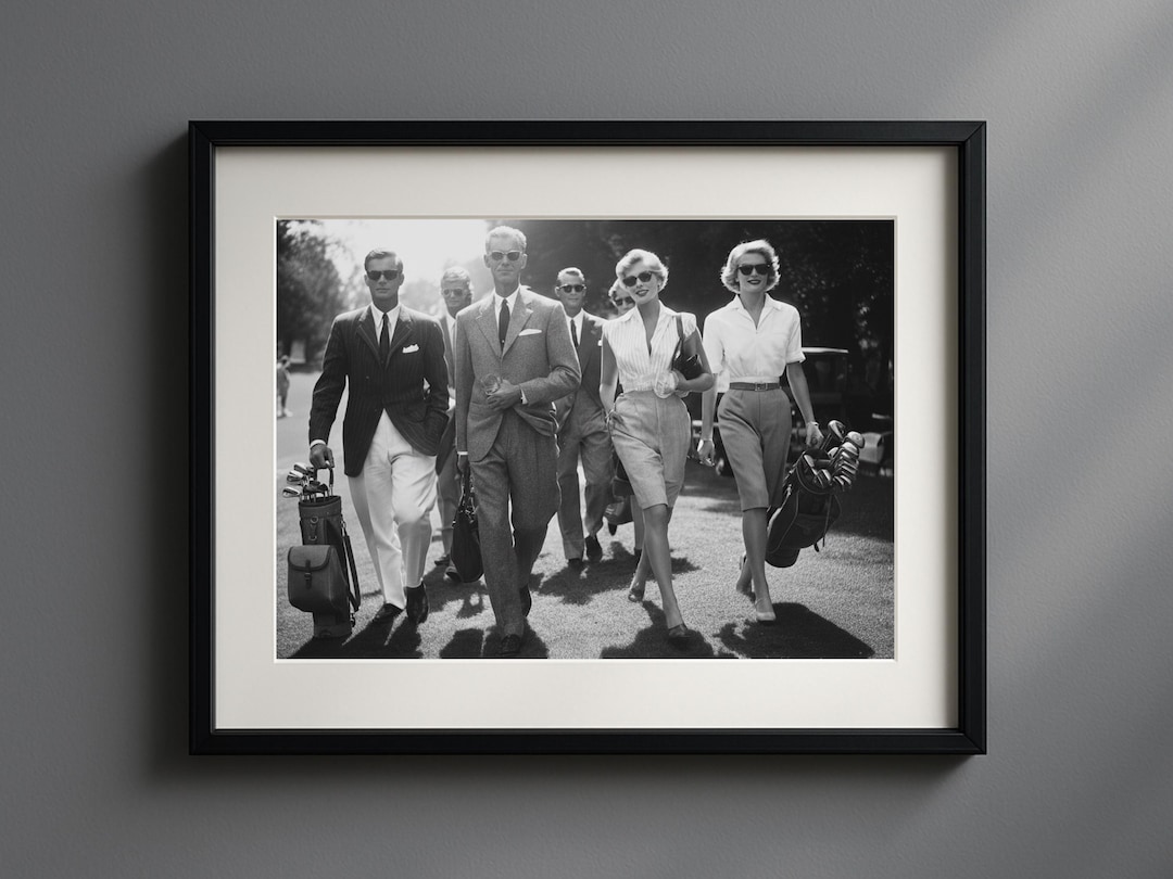 Vintage Golfers Photograph | Mid-century Country Club Style (digital ...
