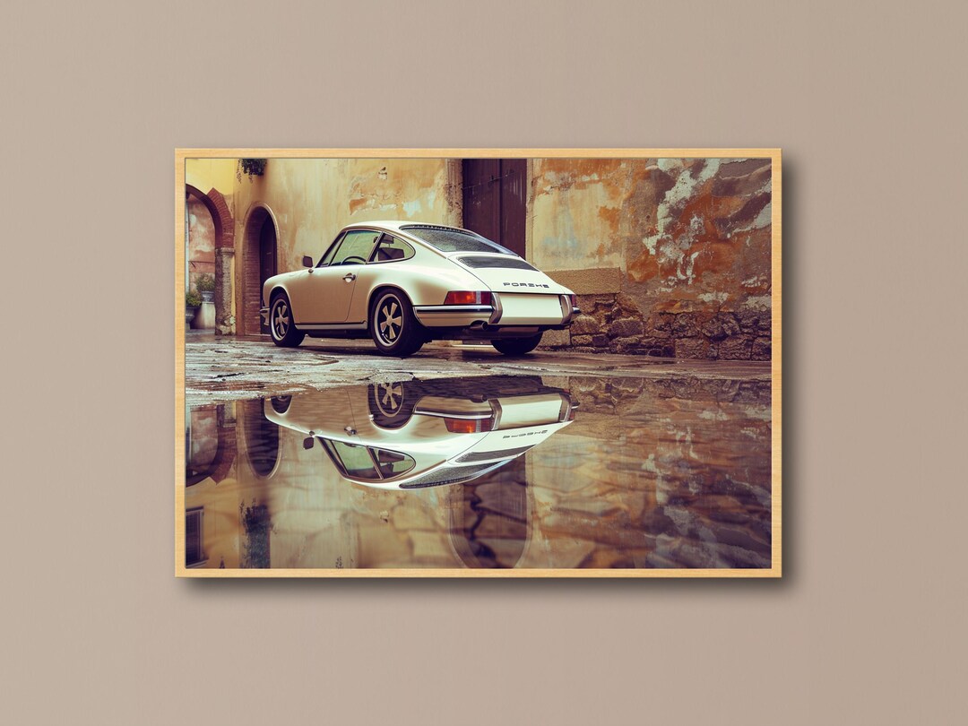 Vintage Porsche Reflection Wall Art | Classic Car Photography | Retro ...