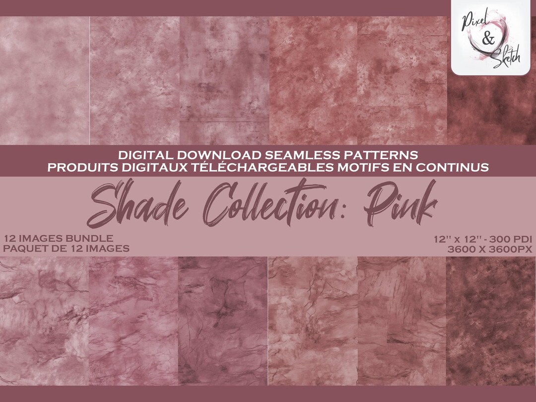 Blush Pink Texture Digital Paper: Seamless Pattern Set (digital ...