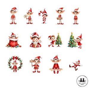 Christmas Cheeky Elf Clipart Set – I'm Back Pngs, Commercial Use - Etsy UK