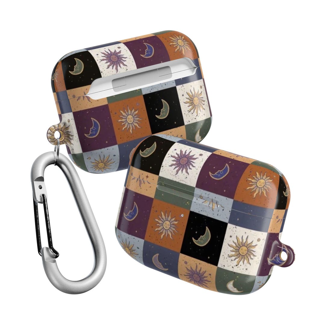 Custom Celestial Airpods Case Stained Glass Moon Airpods 4 Cover ...