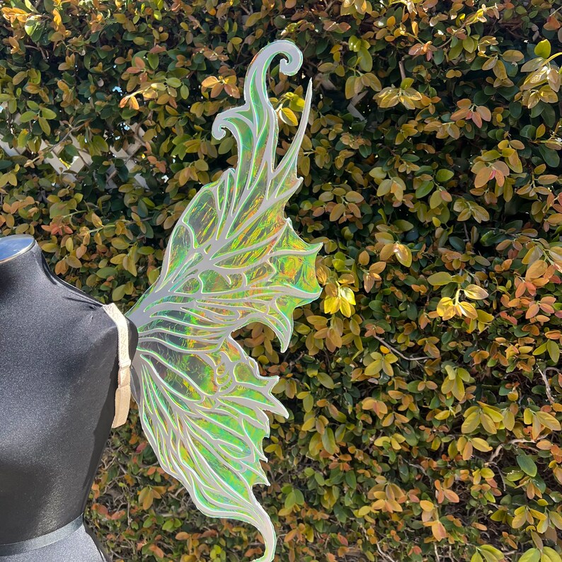 White Green Pink Blue Iridescent Fairy Wing Aquatic Mermaid Water Fairy ...