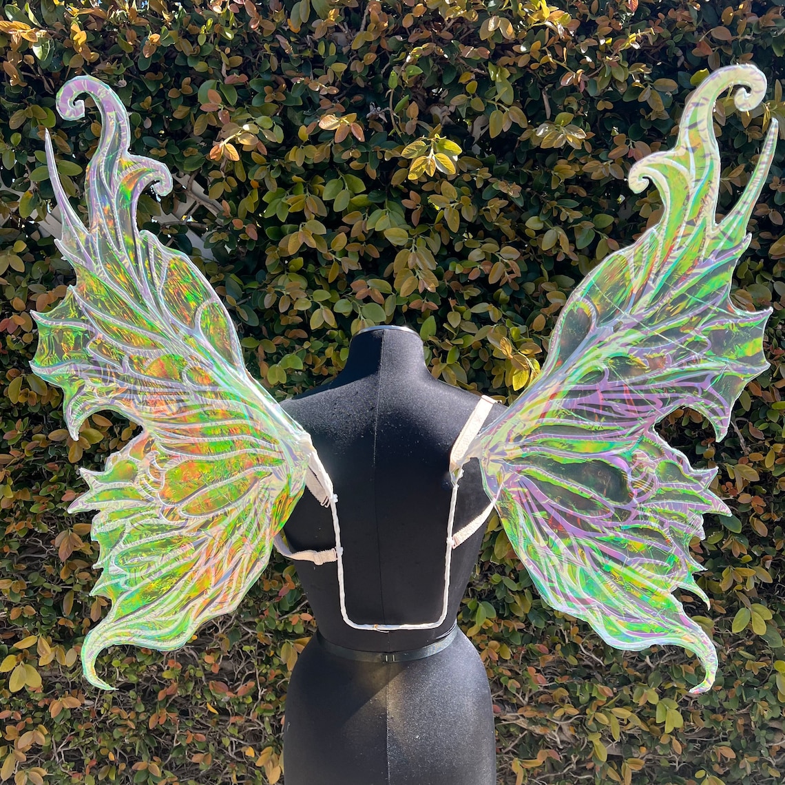 White Green Pink Blue Iridescent Fairy Wing Aquatic Mermaid Water Fairy ...