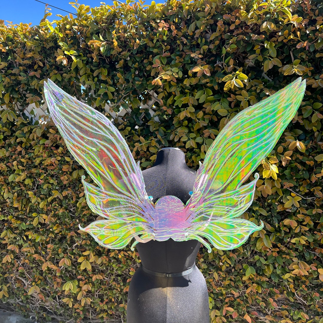 Tinkerbell Green Blue Iridescent Fairy Wing Coachella Burningman - Etsy
