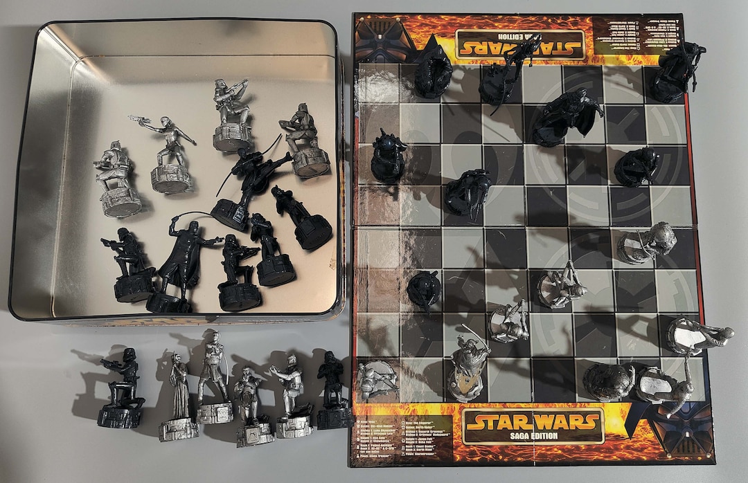 Star Wars Saga Edition Chess Set by Crown & Andrews 2005 Tin Edition - Etsy