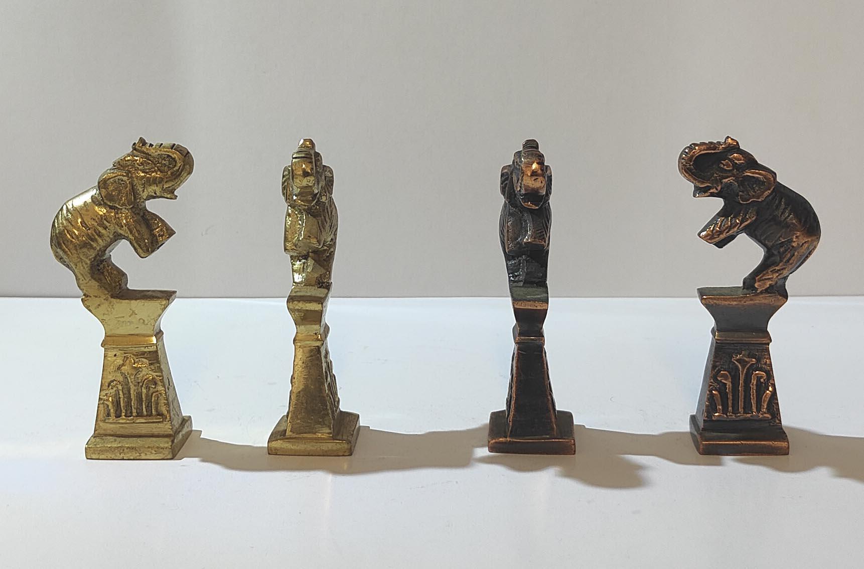 Rare Ancient Bronze Egyptian Chess Set Pharaoh & Warriors Figurines (no ...