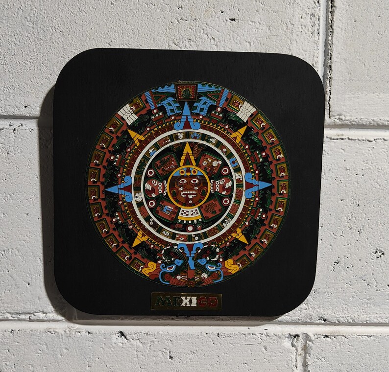 Mexican Mayan Aztec Sun Calendar Wall Hanging Art - 22x22cm - Etsy