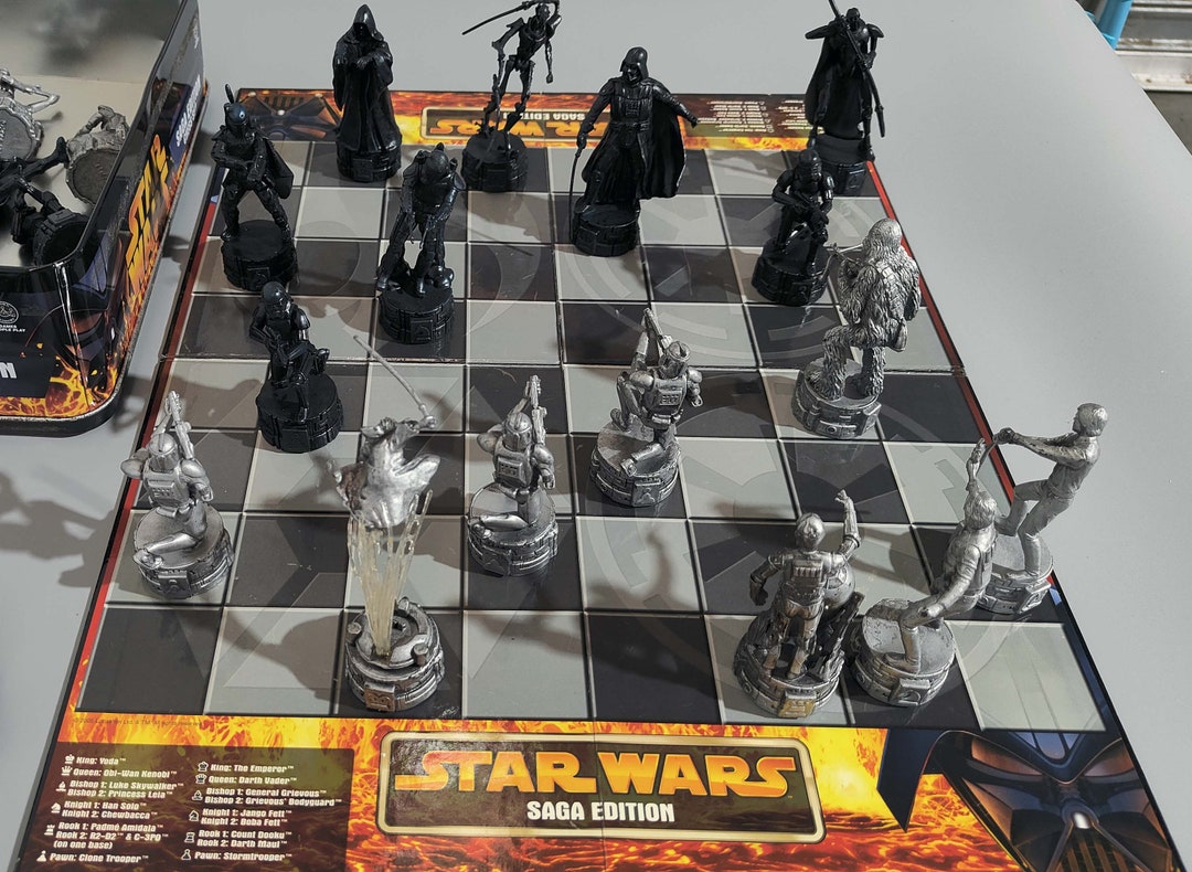 Star Wars Saga Edition Chess Set by Crown & Andrews (2005) - Tin ...