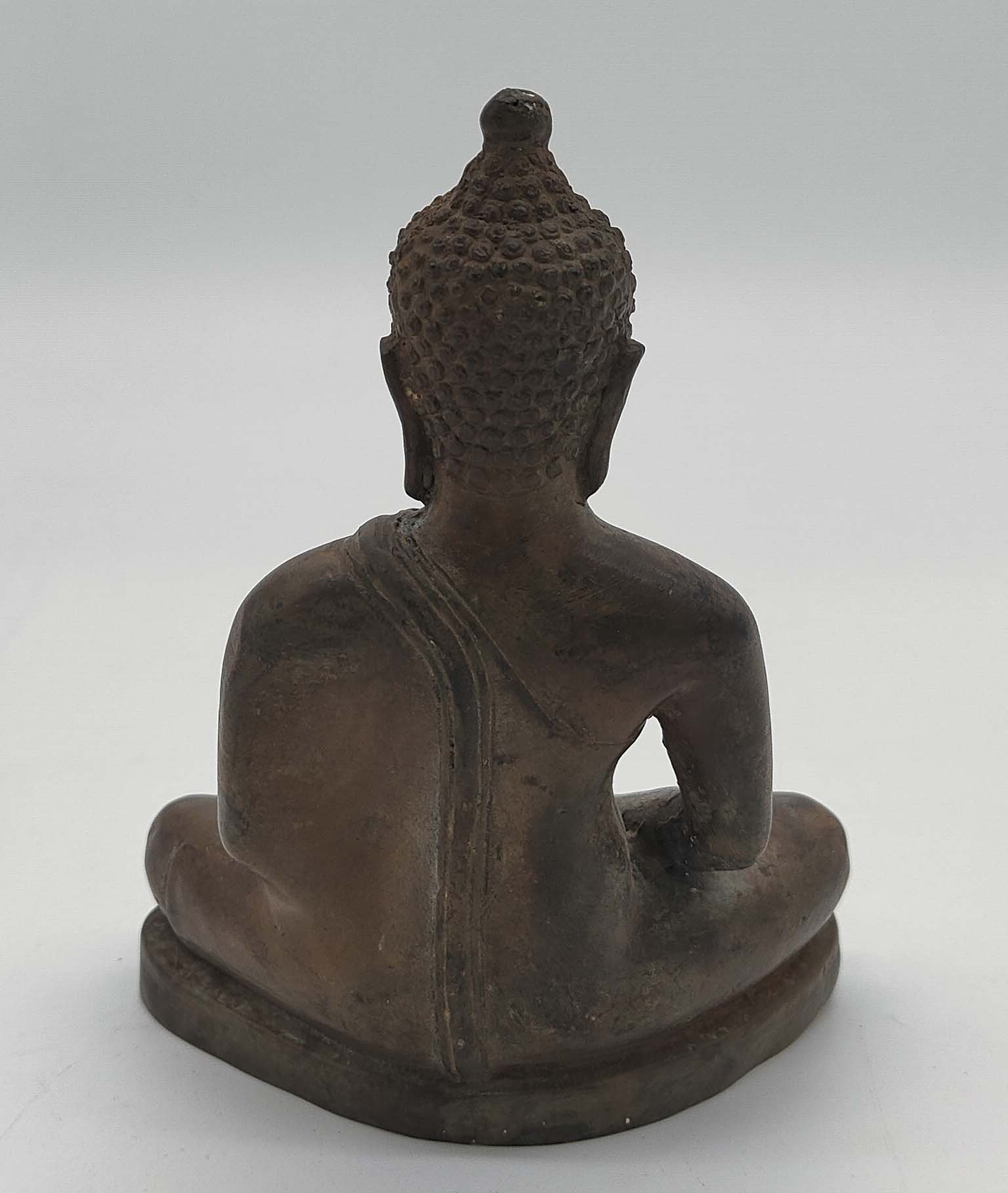 Vintage Sitting Budda Clay Statue - 5x11x16cm - Etsy