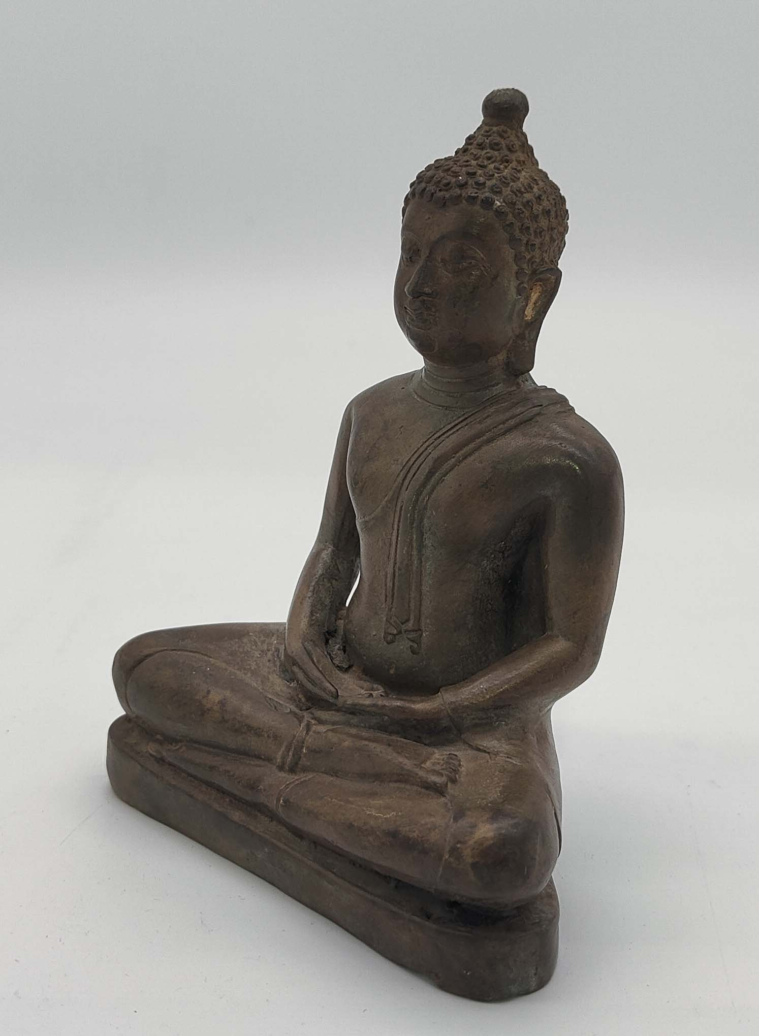 Vintage Sitting Budda Clay Statue - 5x11x16cm - Etsy
