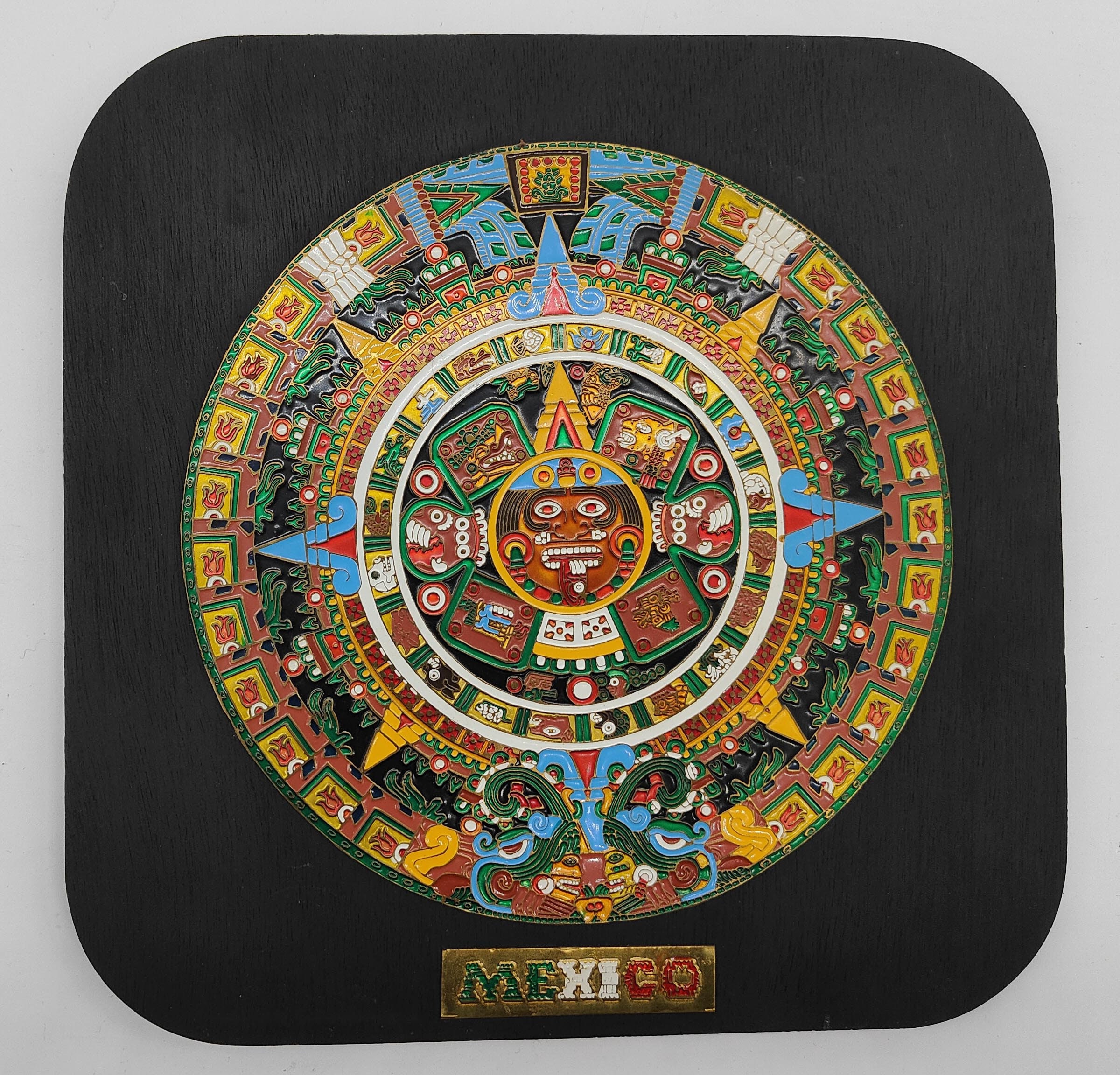 Mexican Mayan Aztec Sun Calendar Wall Hanging Art - 22x22cm - Etsy