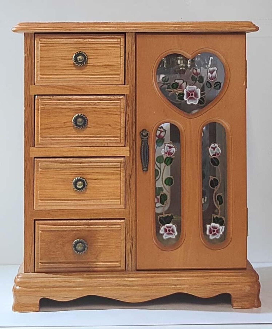 Vintage Mini Wardrobe Jewellery Box (23x12x25cm) - Etsy