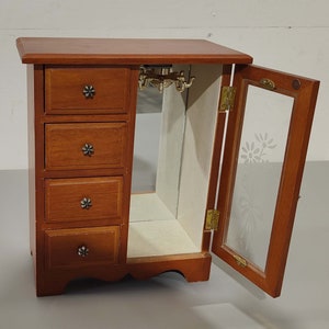 Vintage Mini Wardrobe Jewellery Box 26x28x14cm - Etsy