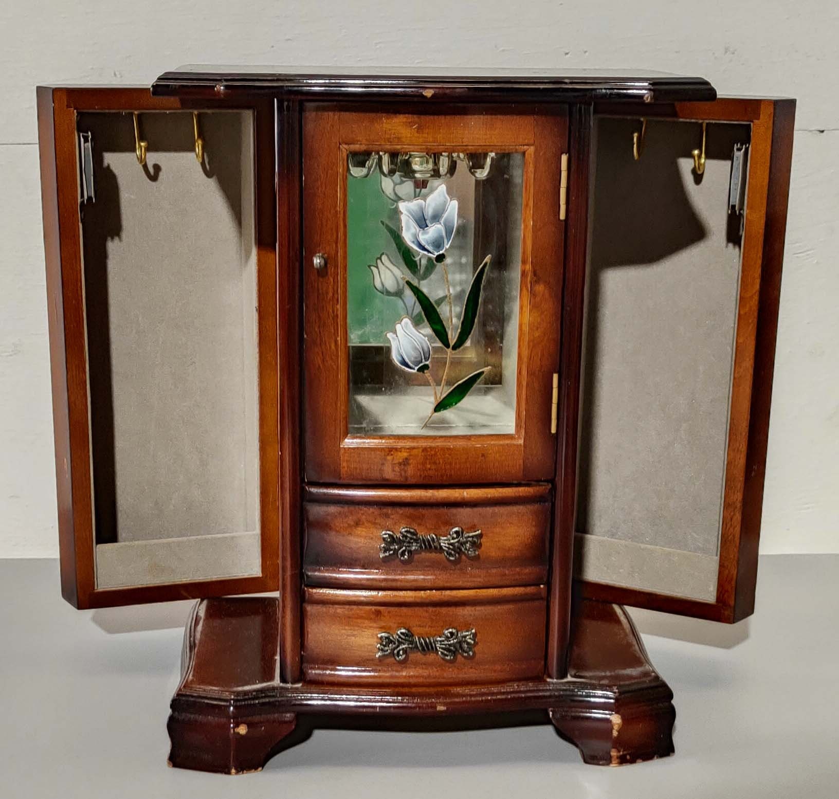 Vintage Mini Wardrobe With Side Opening Jewellery Box 32x24x14cm - Etsy