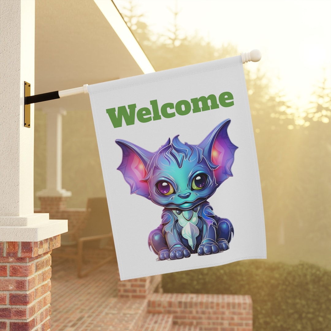 Halloween Gargoyle Welcome Yard Garden Flag & House Banner Garden Lover ...