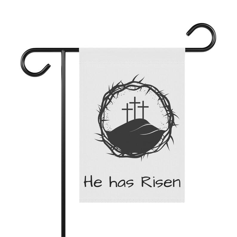 He Has Risen Easter Yard Flag, Religious Home Decor - Etsy UK