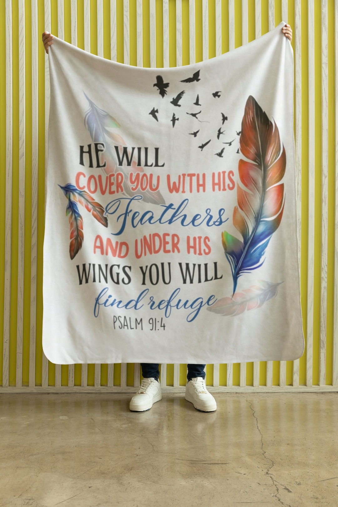 Inspirational Christian Throw Blanket God is With Her Religious Home ...