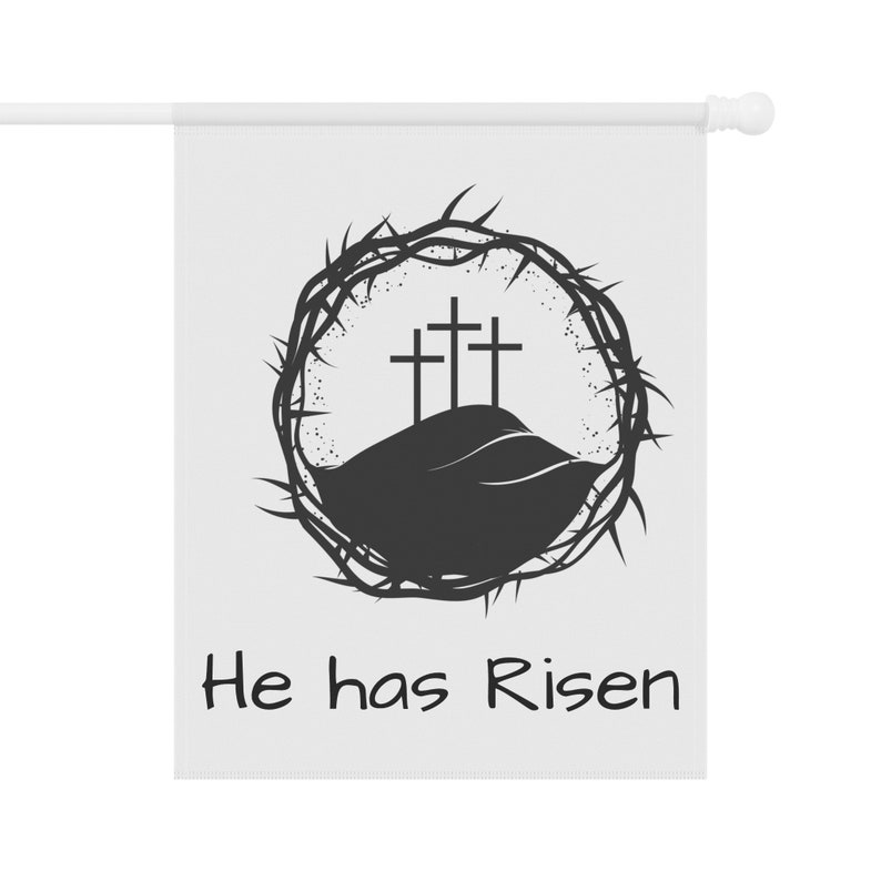 He Has Risen Easter Yard Flag, Religious Home Decor - Etsy UK