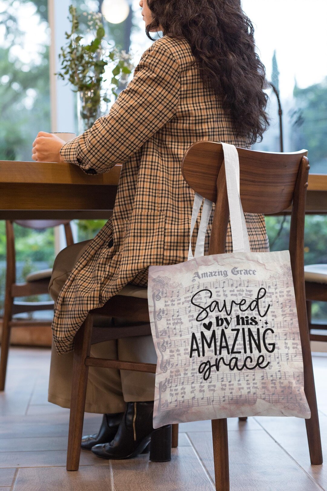 Christian Song Tote Bag - Amazing Grace Religious Gift, Spiritual ...
