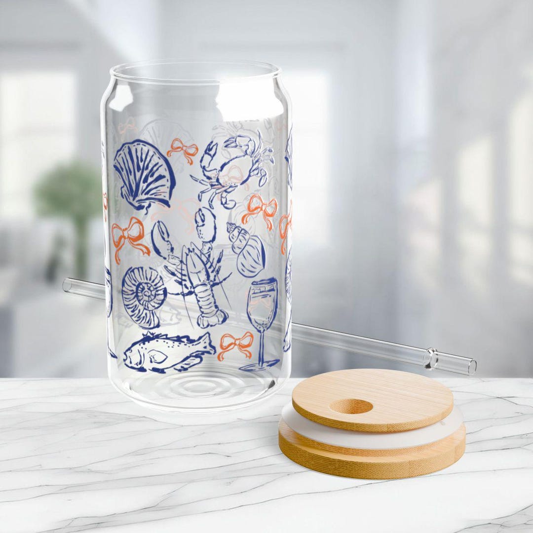 Fisherman Aesthetic Sipper Glass, 16oz - Mother's Day Gift, Fish Lover ...