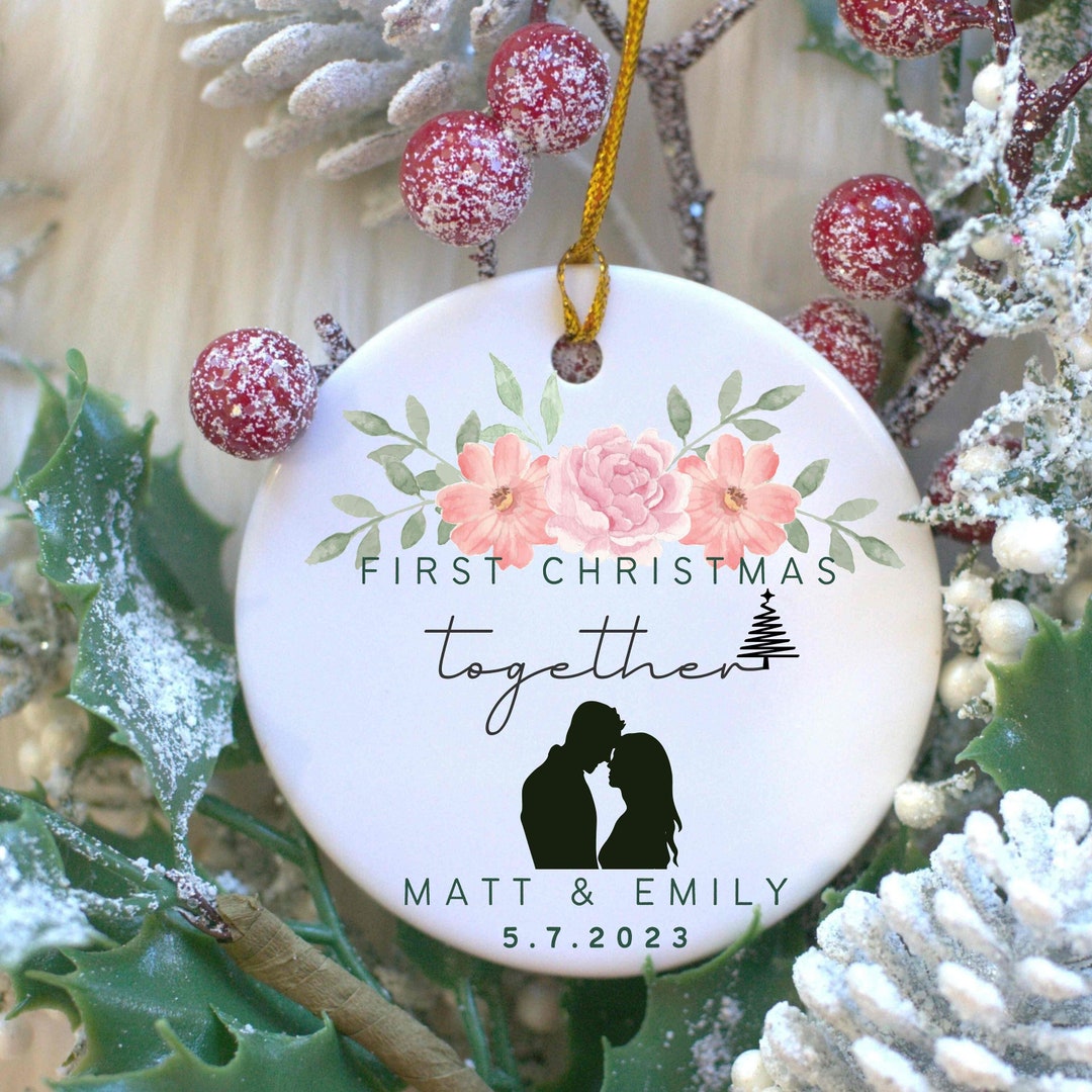 Personalized Ornament, First Christmas, Couple Christmas, Anniversary ...