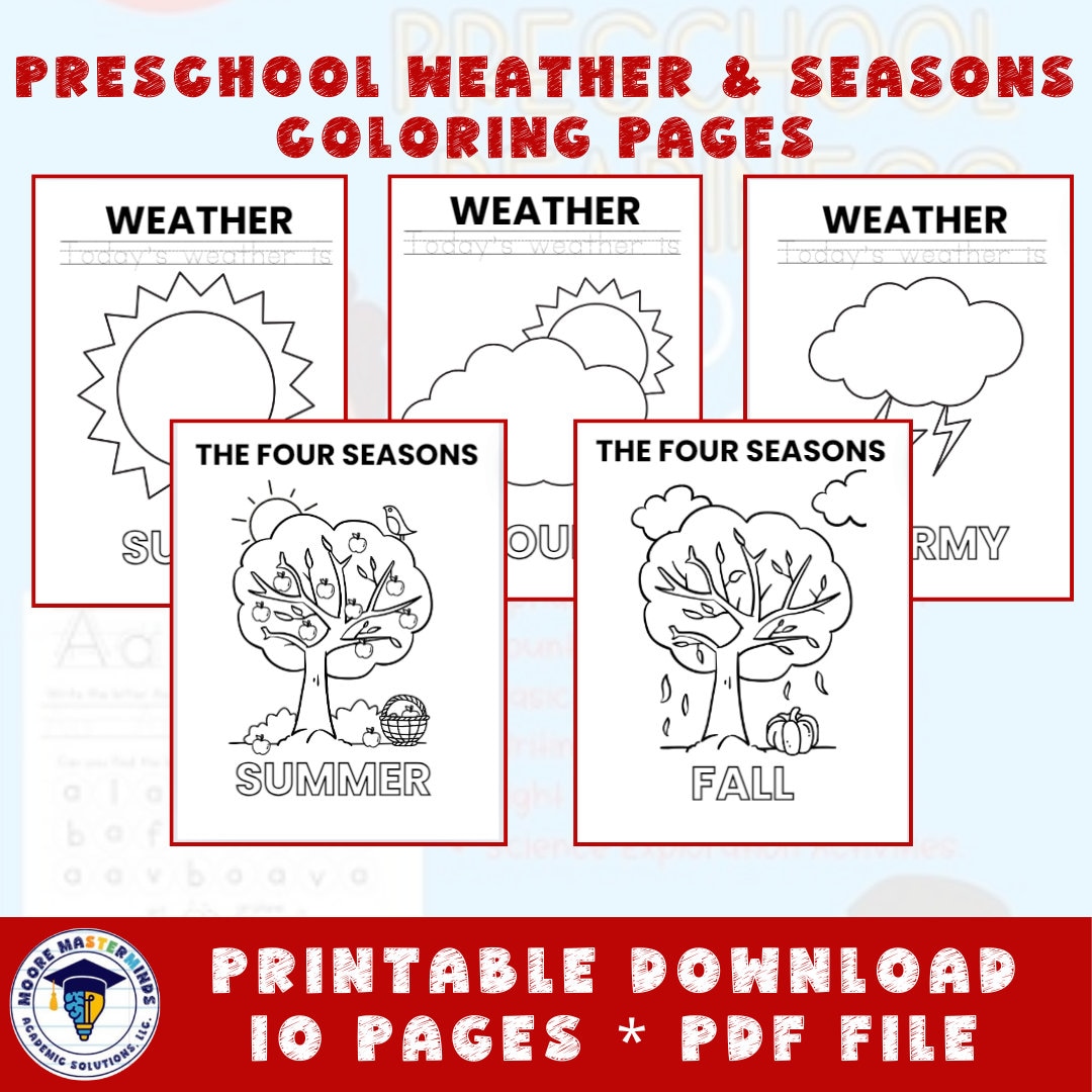 Printable Preschool Weather and Seasons Coloring Pages Preschool ...
