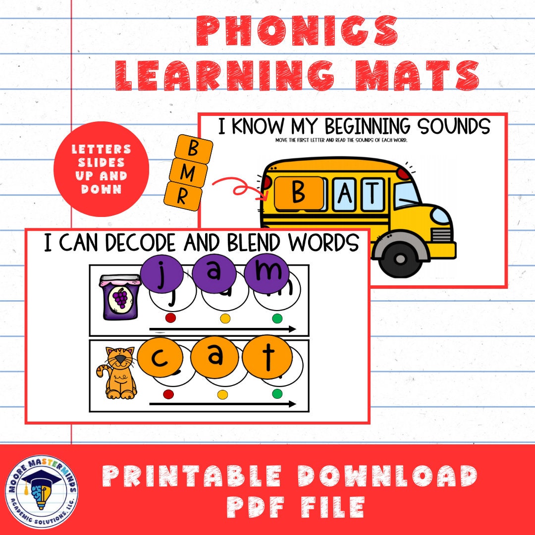Printable Phonics Learning Mat Counting Activity for Toddlers ...