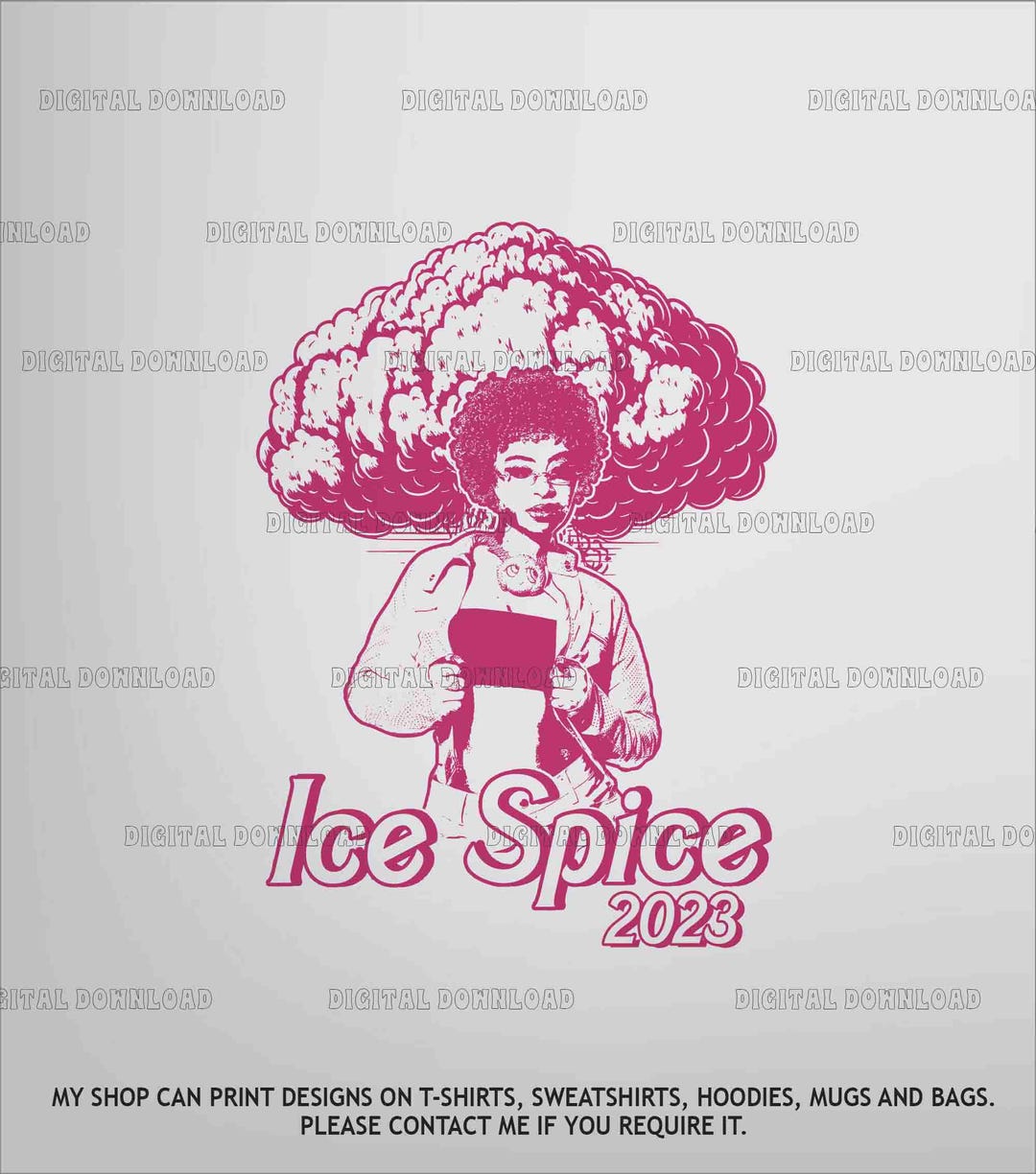 Ice Spice Digital, Ice Spice T Shirt Design PNG Instant Download 300 ...