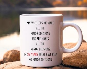 32nd Anniversary Card, 32nd Anniversary Gift for Husband, 32 Year ...