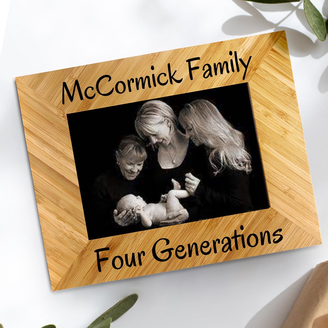 Four Generations Picture Frame, Personalized Custom Gift Grandmother ...
