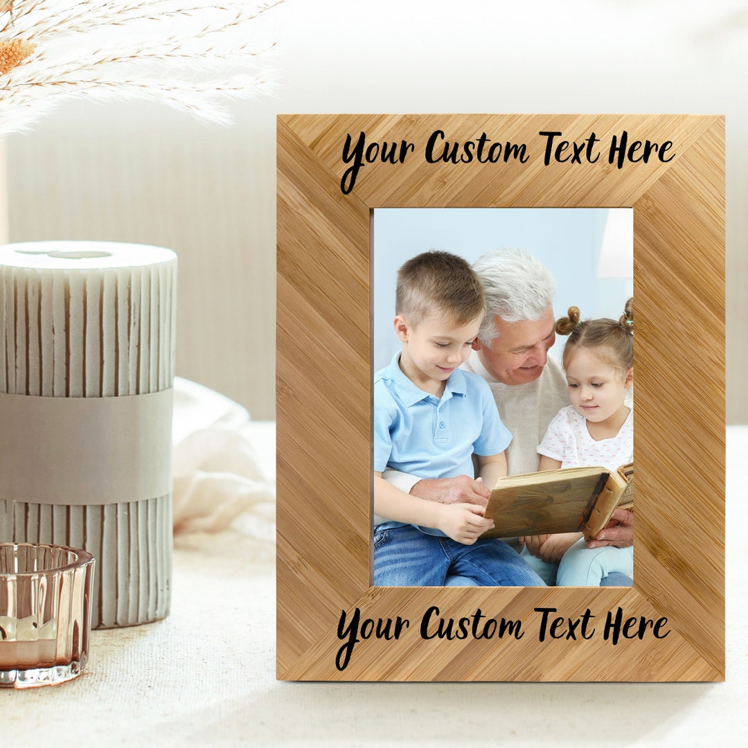 Custom Frame, Personalized Picture Frame, Wooden Photo Frame With ...