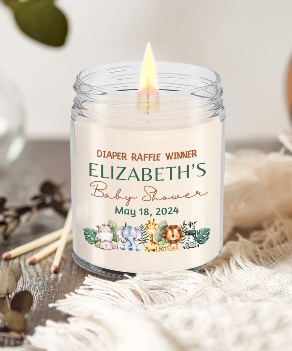 Vanilla Soy Candle Diaper Raffle Prize: Luxury Baby Shower Game Winner ...