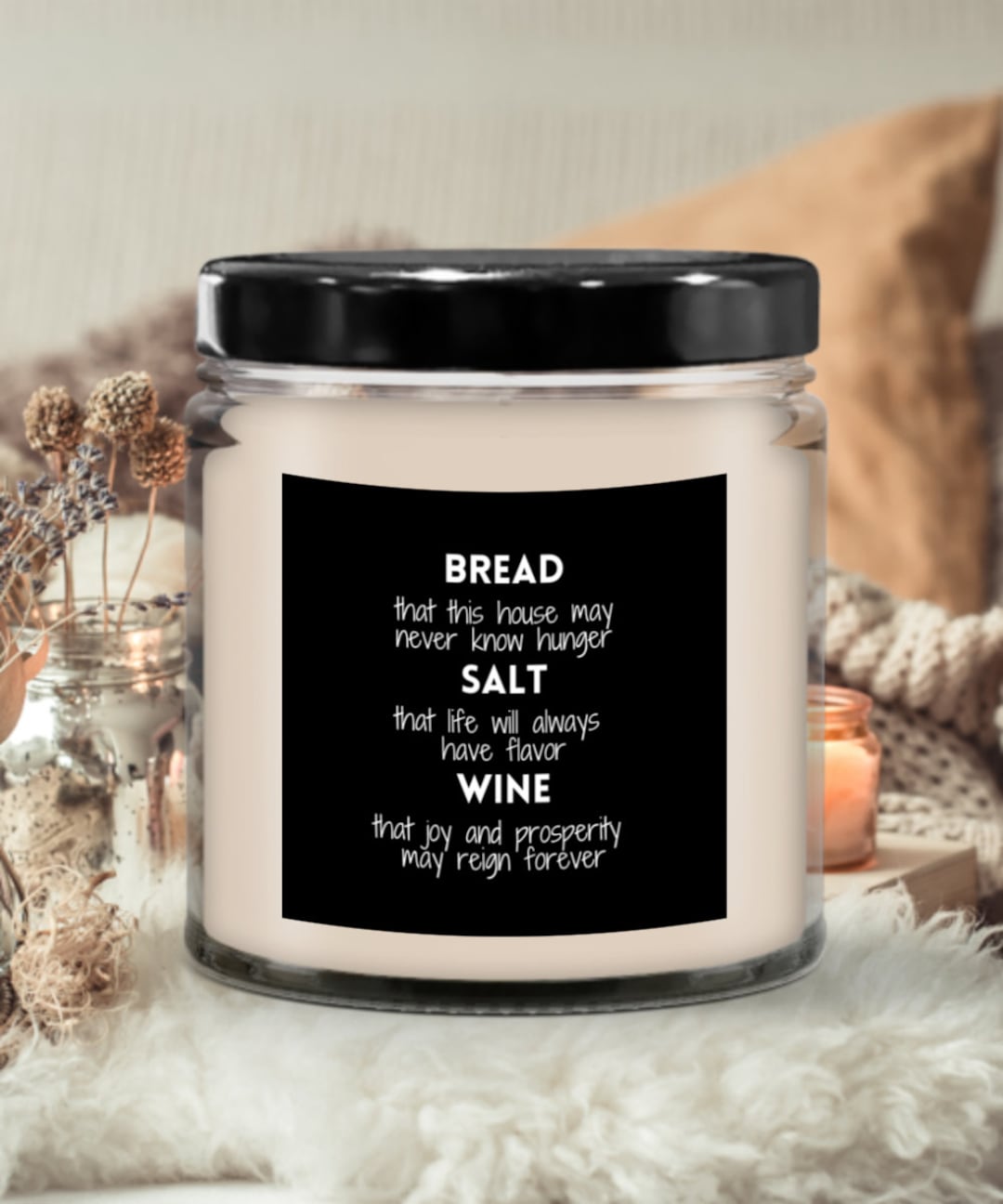 Bread Salt Wine Coop Warming Gifts New Home Couple Family - Etsy