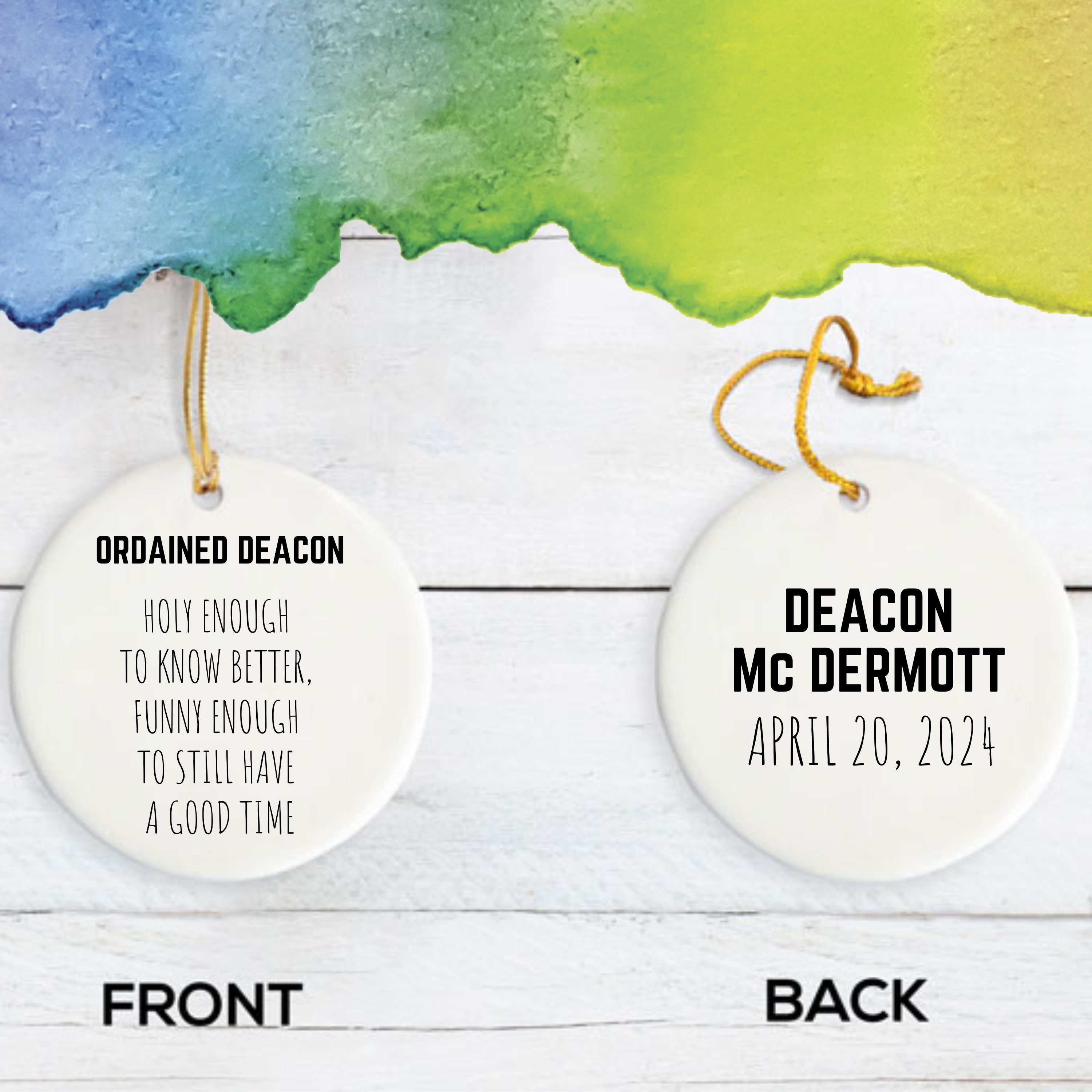 Catholic Deacon Ordination Gift, Funny Ceramic Keepsake Ornament Gifts ...