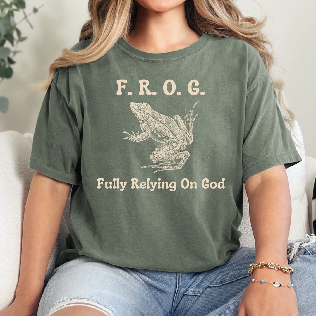 Fully Rely on God FROG Gifts, T Shirt, Fully Relying Christian Tee ...
