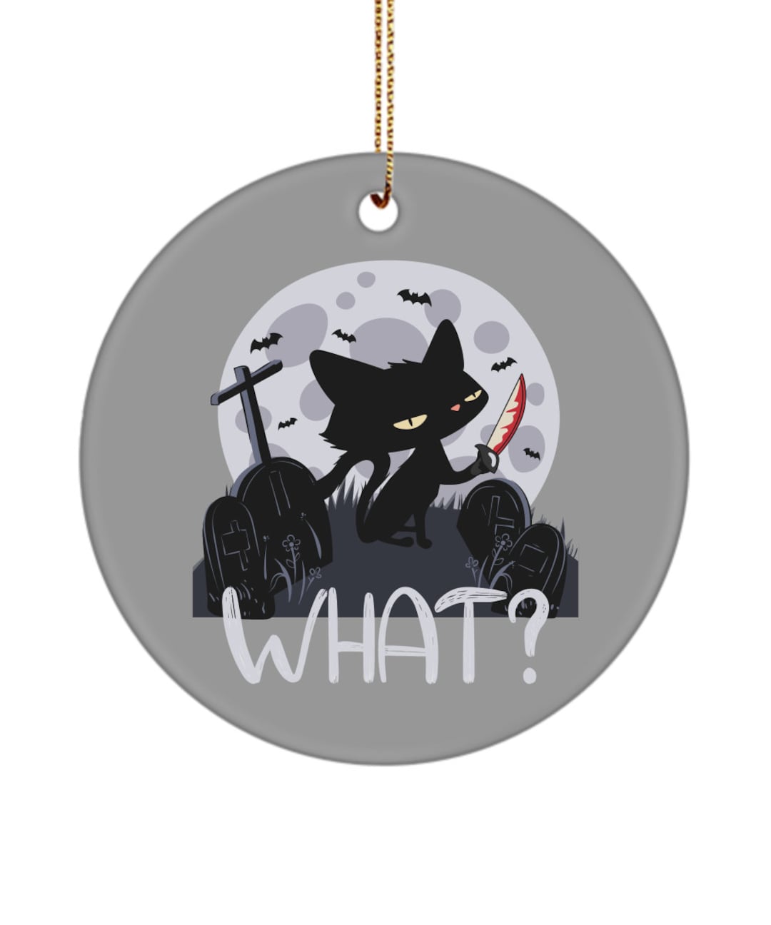 What Murderous Cat Holding Knife Creepy Scary Funny Black Cats - Etsy