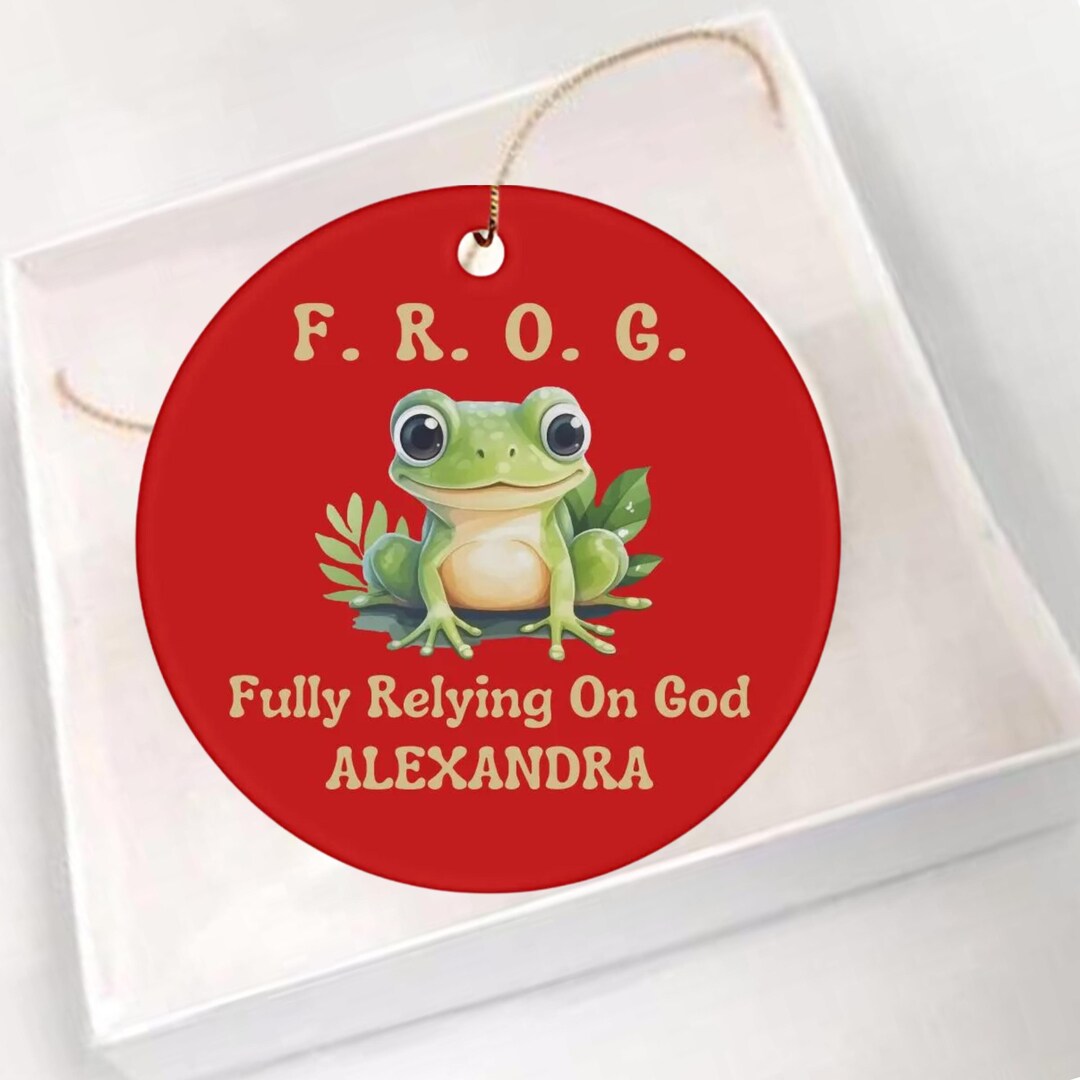 FROG Gift Ornament: Personalized Christian Bible Verse Keepsake - Etsy