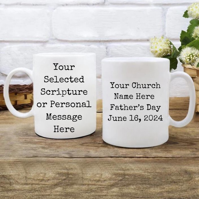 Personalized Christian Mug: Bulk Father's Day Church Gifts - Etsy