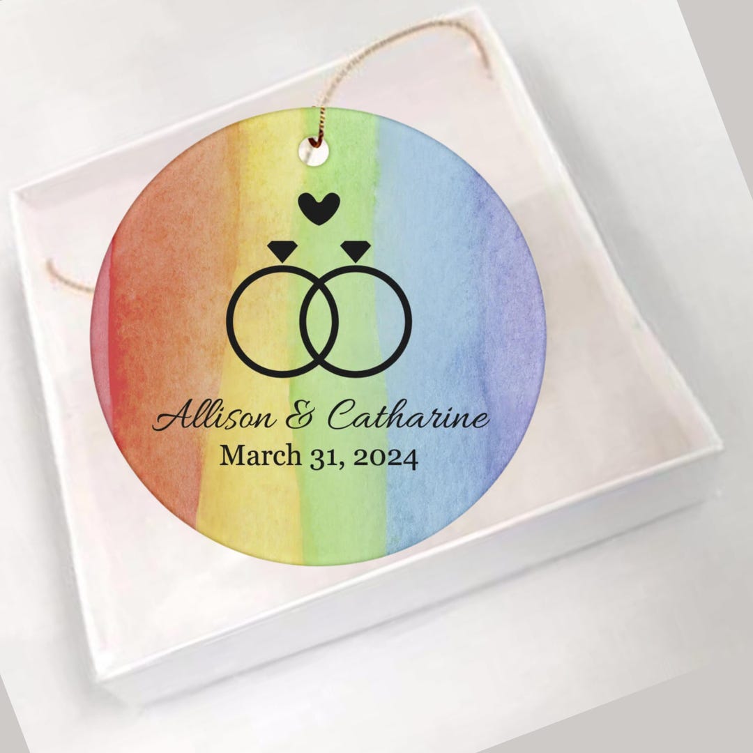 Cool Wedding Gifts for Lesbian Couple, Personalized Ornament, LGBT ...