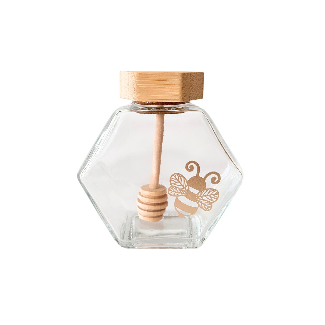 HONEY JAR W/ Honey Bee LABEL - Etsy