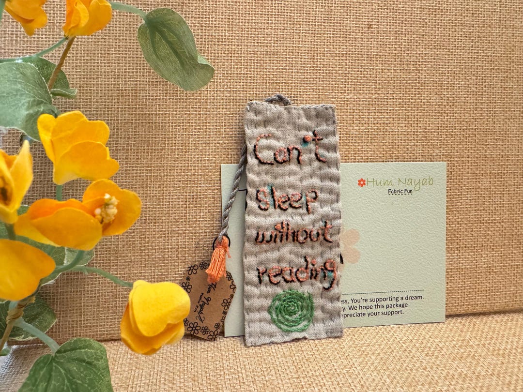 Handmade Book Mark, Fabric Embroidery Book Mark (product # 19bm) - Etsy