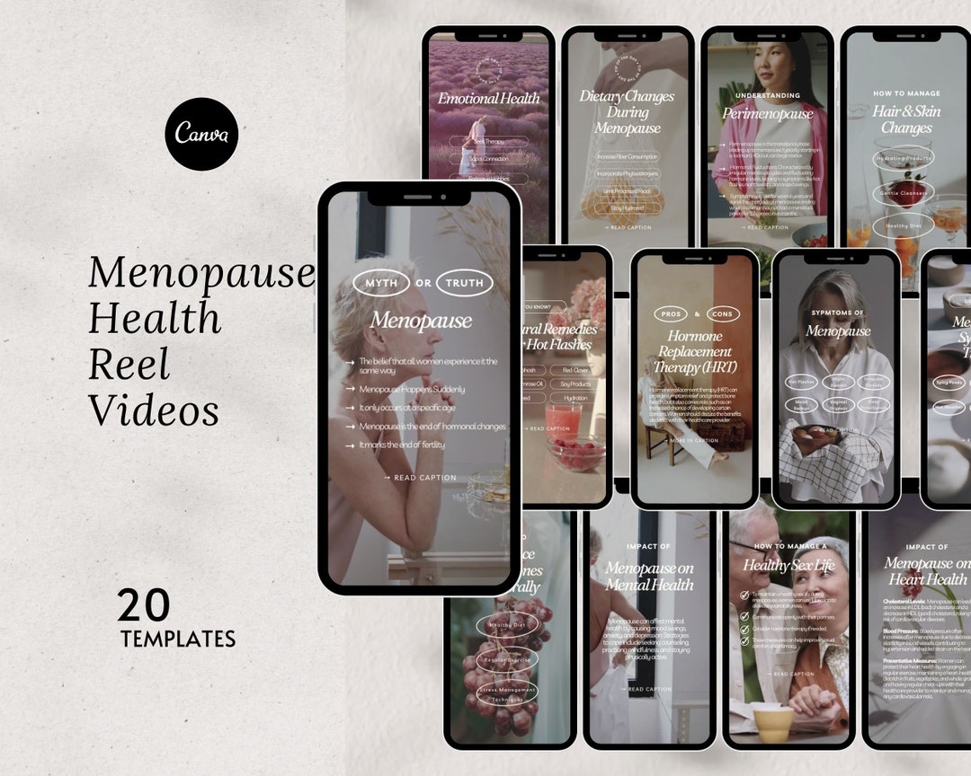Hormone Nutrition Reels, Menopause Template Canva, Nutrition Health ...
