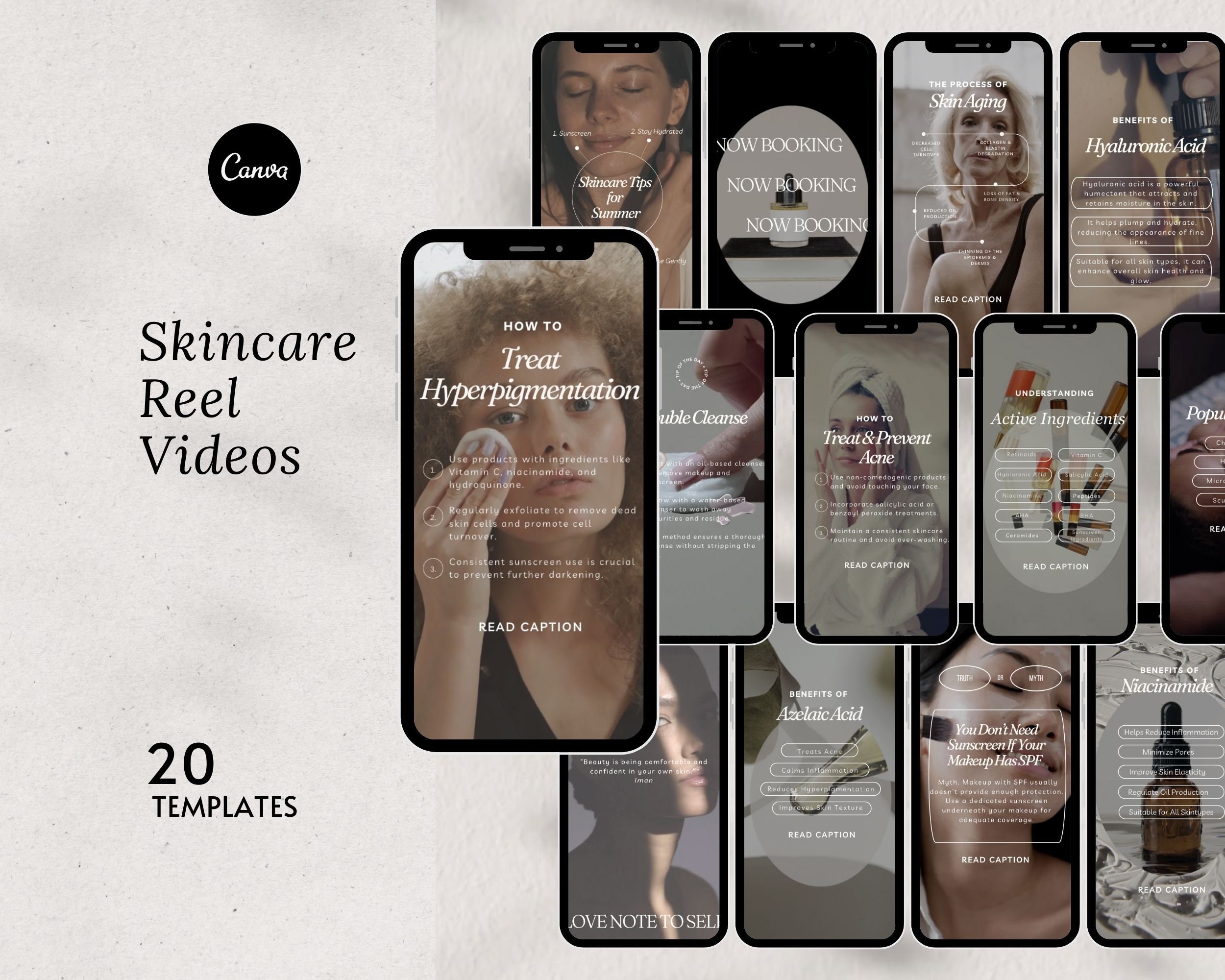 Luxury Skincare Instagram Reels Template, Esthetician Instagram ...
