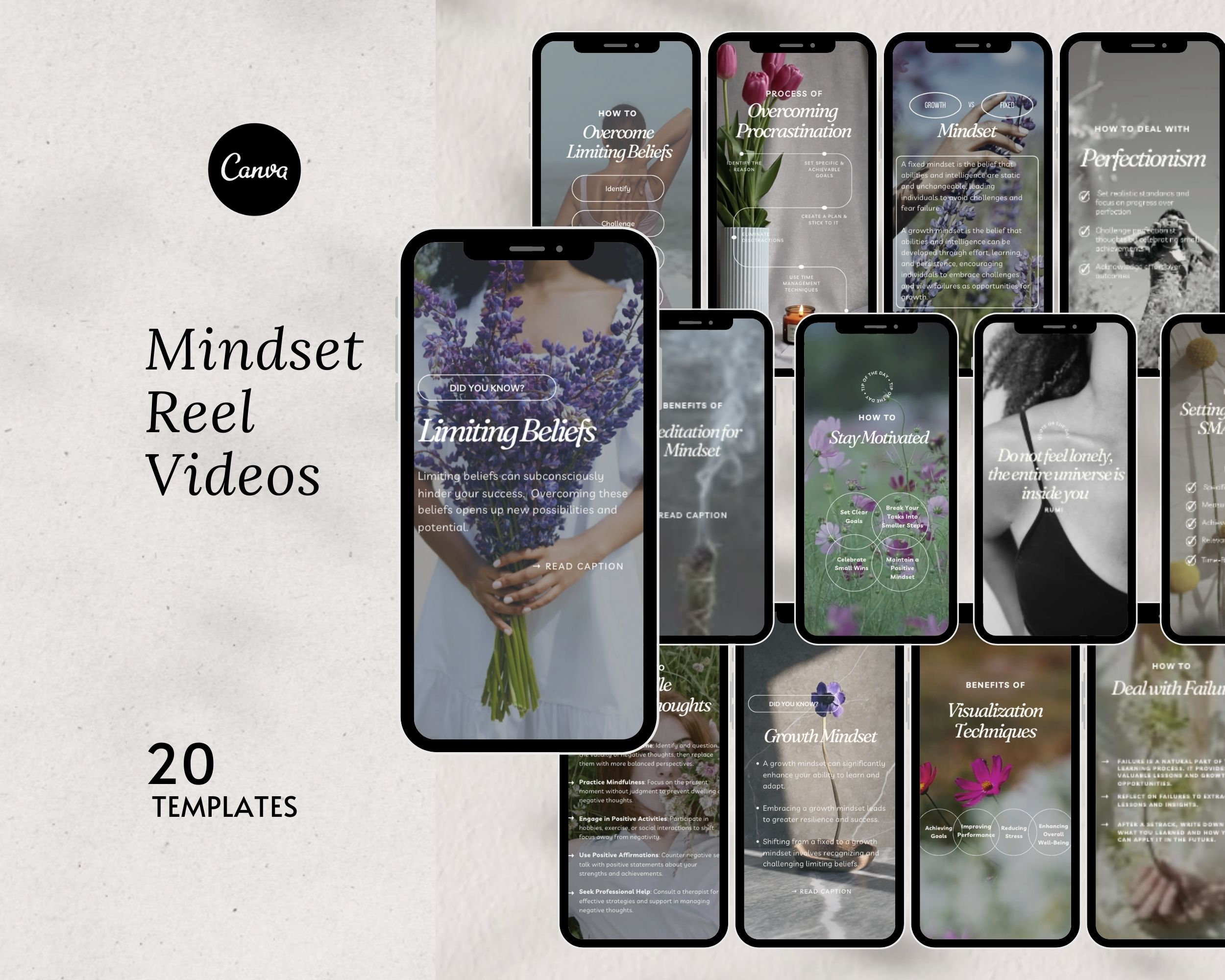 Mindset Coach Instagram Reels, Life Coach Template, Mindset Coach ...