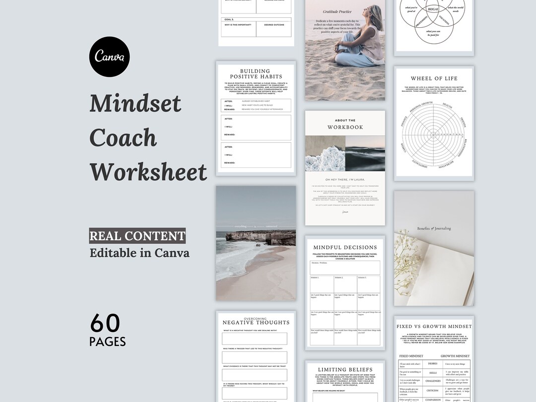 Therapist, Psychologist, Mental Health Coach Worksheets, Coaching ...