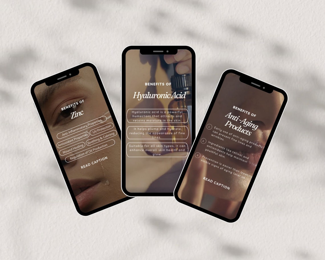 Luxury Skincare Instagram Reels Template, Esthetician Instagram ...
